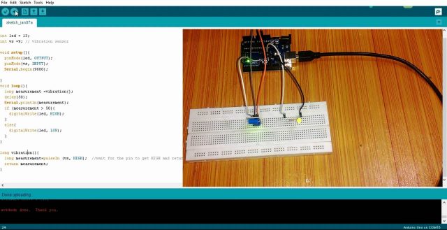 How To Use SW420 Vibration Sensor Module With An Arduino Uno